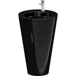 Duravit Starck 1,c-bonded Set S19515O10400000 Griff Chrom, Keramik Schwarz Matt, bodenstehend, Schwarz Hochglanz, 864 x 560 x 605 mm