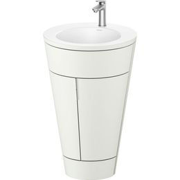 Duravit Starck 1,c-bonded Set S19512O70390010 Griff Edelstahl, Keramik Wei&szlig; Matt, Innenbeleuchtung, bodenstehend Nordic Wei&szlig; Seidenmatt, 864 x 560 x 605 mm