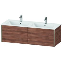 Duravit XViu Waschtisch-Unterschrank XV40290B179 128x48x40cm, 2 Ausz&uuml;ge, wandh&auml;ngend, champagner matt, nussbaum natur