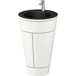 Duravit Starck 1,c-bonded Set S19514O70360000 Griff Edelstahl, Keramik Schwarz Matt, bodenstehend, Wei&szlig; Seidenmatt, 864 x 560 x 605 mm