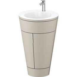 Duravit Starck 1,c-bonded Set S19513O70600000 Griff Edelstahl, Keramik Wei&szlig; Matt, bodenstehend Taupe Seidenmatt, 864 x 560 x 605 mm