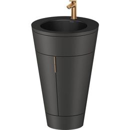 Duravit Starck 1,c-bonded Set S19514O04580010 Griff Bronze, Keramik Schwarz Matt, Innenbeleuchtung, bodenstehend, Graphit Seidenmatt, 864 x 560 x 605 mm
