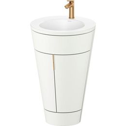 Duravit Starck 1 Waschtischset S19512O04360000 Griff Bronze, Keramik Wei&szlig; Seidenmatt, bodenstehend, 864x560x605 mm