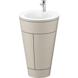 Duravit Starck 1,c-bonded Set S19513O10600000 Griff Chrom, Keramik Wei&szlig; Matt, bodenstehend Taupe Seidenmatt, 864 x 560 x 605 mm