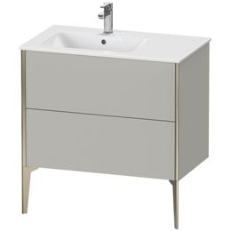 Duravit XViu Waschtisch-Unterschrank XV44860B107 81x48x59,4cm, 2 Auszüge, Becken links, champagner matt, betongrau matt