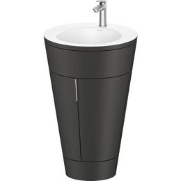 Duravit Starck 1,c-bonded Set S19512O70580000 Griff Edelstahl, Keramik Wei&szlig; Matt, bodenstehend, Graphit Seidenmatt, 864 x 560 x 605 mm