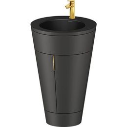 Duravit Starck 1,c-bonded Set S19514O34580010 Griff Gold, Keramik Schwarz Matt, Innenbeleuchtung, bodenstehend, Graphit Seidenmatt, 864 x 560 x 605 mm