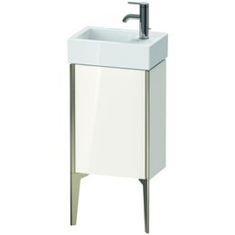 Duravit XViu Waschtisch-Unterschrank XV4530RB185 36,4 x 49,3 x 23,4 cm, rechts, wei&szlig; hochglanz, 1 T&uuml;r, champagner matt