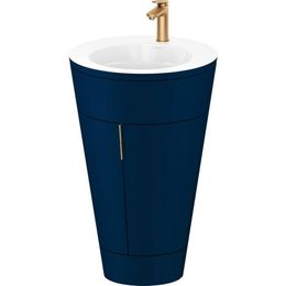 Duravit Starck 1,c-bonded Set S19513O04980010 Griff Bronze, Keramik Wei&szlig; Matt, Innenbeleuchtung, bodenstehend, Nachtblau Seidenmatt, 864 x 560 x 605 mm