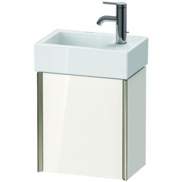Duravit XViu Waschtisch-Unterschrank XV4230LB122 36,4x39,7x23,4 cm, links, wei&szlig; hochglanz, 1 T&uuml;r, champagner matt