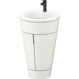 Duravit Starck 1,c-bonded Set S19513OBD390010 Griff Diamantschwarz, Keramik Wei&szlig; Matt, Innenbeleuchtung, bodenstehend, Nordic Wei&szlig; Seidenmatt, 864 x 560 x 605 mm