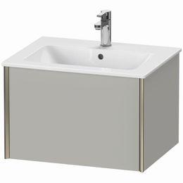 Duravit XViu Waschtisch-Unterschrank XV40250B107 61 x 40 x 48 cm, betongrau matt, 1 Auszug, wandhängend, champagner matt