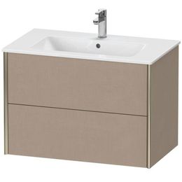 Duravit XViu Waschtisch-Unterschrank XV41260B175 81 x 56 x 48 cm, leinen, 2 Schubk&auml;sten, wandh&auml;ngend, champagner matt