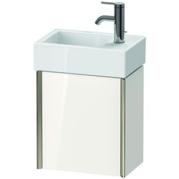 Duravit XViu Waschtisch-Unterschrank XV4230LB185 36,4x39,7x23,4 cm, links, wei&szlig; hochglanz, 1 T&uuml;r, champagner matt