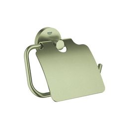 Grohe Essentials WC-Papierhalter 40367EN1 nickel geb&uuml;rstet, mit Deckel, verdeckte Befestigung