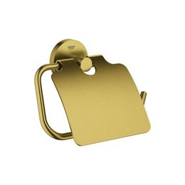 Grohe Essentials WC-Papierhalter 40367GN1 cool sunrise geb&uuml;rstet, mit Deckel, verdeckte Befestigung