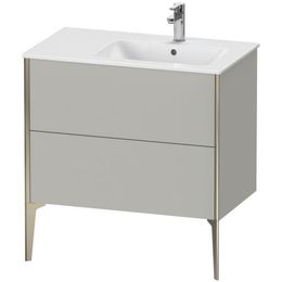 Duravit XViu Waschtisch-Unterschrank XV44870B107 81x48x59,4cm, 2 Auszüge, Becken rechts, champagner matt, betongrau matt