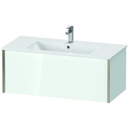 Duravit XViu Waschtisch-Unterschrank XV40270B185 101 x 40 x 48 cm, wei&szlig; hochglanz, 1 Auszug, wandh&auml;ngend, champagner matt
