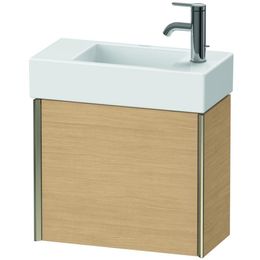 Duravit XViu Waschtisch-Unterschrank XV4232LB130 48,4x39,7x23,4 cm, links, Eiche natur, 1 T&uuml;r, champagner matt