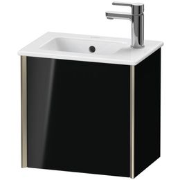 Duravit XViu Waschtisch-Unterschrank XV4024RB140 41x29x40cm, wandhängend, champagner matt, Anschlag rechts, schwarz hochglanz