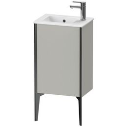 Duravit XViu Waschtisch-Unterschrank XV4480LB207 41x29x59,4cm, stehend, schwarz matt, Anschlag links, betongrau matt