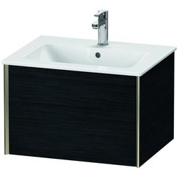 Duravit XViu Waschtisch-Unterschrank XV40250B116 61 x 40 x 48 cm, Eiche schwarz, 1 Auszug, wandh&auml;ngend, champagner matt