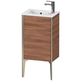 Duravit XViu Waschtisch-Unterschrank XV4480LB179 41x29x59,4cm, stehend, champagner matt, Anschlag links, nussbaum natur