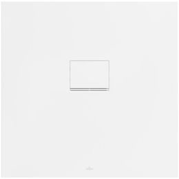Villeroy & Boch Villeroy und Boch Squaro Infinity Duschwanne UDQ9090SQI1V-RW 90 x 90 x 4 cm, Stone White, universal einbaubar