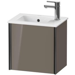 Duravit XViu Waschtisch-Unterschrank XV4024RB289 41x29x40cm, wandhängend, schwarz matt, Anschlag rechts, flannel grey hochglanz