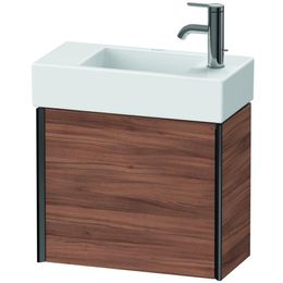 Duravit XViu Waschtisch-Unterschrank XV4232RB279 48,4 x 39,7 x 23,4 cm, rechts, nussbaum natur, 1 T&uuml;r, schwarz matt