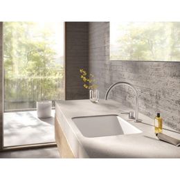 Herzbach DEEP iX Zweiloch-Armatur 18.022210.2.09 220 mm mit PUSH-Ablauf Edelstahl