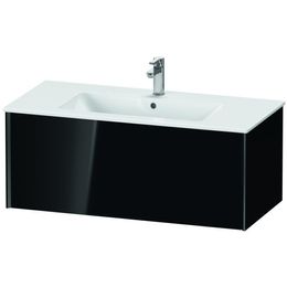 Duravit XViu Waschtisch-Unterschrank XV40270B240 101 x 40 x 48 cm, schwarz hochglanz, 1 Auszug, wandh&auml;ngend, schwarz matt