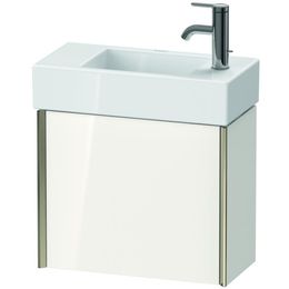 Duravit XViu Waschtisch-Unterschrank XV4232LB185 48,4x39,7x23,4 cm, links, wei&szlig; hochglanz, 1 T&uuml;r, champagner matt