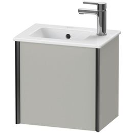 Duravit XViu Waschtisch-Unterschrank XV4024LB207 41x29x40cm, wandhängend, schwarz matt, Anschlag links, betongrau matt