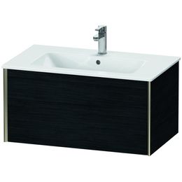 Duravit XViu Waschtisch-Unterschrank XV40260B116 81 x 40 x 48 cm, Eiche schwarz, 1 Auszug, wandh&auml;ngend, champagner matt