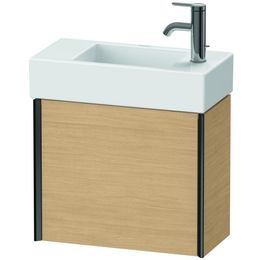 Duravit XViu Waschtisch-Unterschrank XV4232LB230 48,4 x 39,7 x 23,4 cm, links, Eiche natur, 1 T&uuml;r, schwarz matt