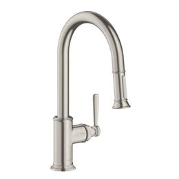 Hansgrohe Axor Montreux K&uuml;chenarmatur 16581800 Edelstahl-Optik, Ausziehbrause, schwenkbar