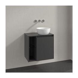 Villeroy & Boch Villeroy und Boch Collaro Waschtischunterschrank C151B0VR 60x54,8x38cm, Waschtisch rechts, LED-Beleuchtung 2,9 W, graphite