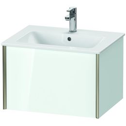 Duravit XViu Waschtisch-Unterschrank XV40250B185 61 x 40 x 48 cm, wei&szlig; hochglanz, 1 Auszug, wandh&auml;ngend, champagner matt