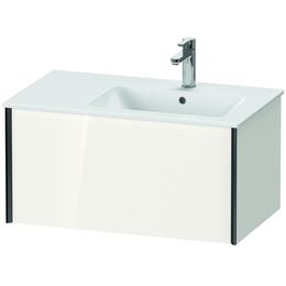 Duravit XViu Waschtisch-Unterschrank XV40260B222 81 x 40 x 48 cm, wei&szlig; hochglanz, 1 Auszug, wandh&auml;ngend, schwarz matt