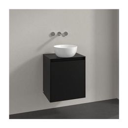 Villeroy & Boch Villeroy und Boch Collaro Waschtischunterschrank C149B0VL 50x54,8x38cm, Waschtisch mittig, LED-Beleuchtung 3,4 W, volcano black
