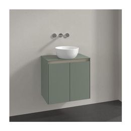 Villeroy & Boch Villeroy und Boch Collaro Waschtischunterschrank C150B0AF 60x54,8x38cm, Waschtisch mittig, LED-Beleuchtung 4,2 W, soft green