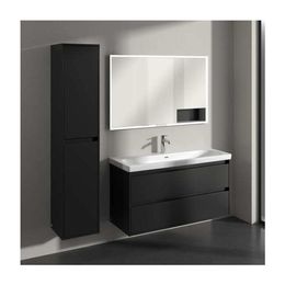 Villeroy & Boch Villeroy und Boch Skyla Hochschrank C80100VL 2 T&uuml;ren, 350 x 1700 x 349 mm, Volcano Black / Volcano Black