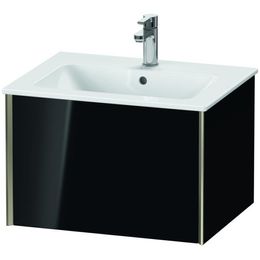 Duravit XViu Waschtisch-Unterschrank XV40250B140 61 x 40 x 48 cm, schwarz hochglanz, 1 Auszug, wandh&auml;ngend, champagner matt