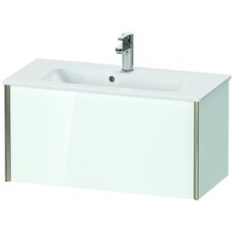 Duravit XViu Waschtisch-Unterschrank XV40790B185 81 x 40 x 39 cm, wei&szlig; hochglanz, 1 Auszug, wandh&auml;ngend, champagner matt