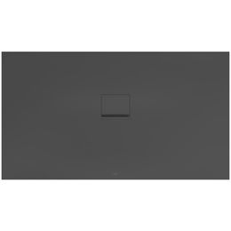 Villeroy & Boch Villeroy & Boch Squaro Infinity Duschwanne DQ1690SQI2V1S, 160x90x4 cm, anthrazit Antirutsch