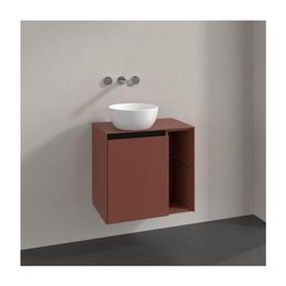 Villeroy & Boch Villeroy und Boch Collaro Waschtischunterschrank C152B0AH 60x54,8x38cm, Waschtisch links, LED-Beleuchtung 2,9 W, wine red
