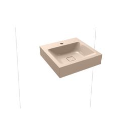 Kaldewei Cono Wand-Waschtisch 908606013030 bahamabeige Perl-Effekt, 50x50cm, ohne &Uuml;berlauf, 1 Hahnloch