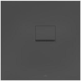 Villeroy & Boch Villeroy & Boch Squaro Infinity Duschwanne UDQ8080SQI1RV1S, 80 x 80 x 4 cm, anthrazit