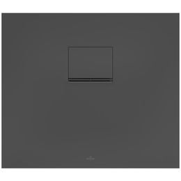 Villeroy & Boch Villeroy & Boch Squaro Infinity Duschwanne UDQ8070SQI2IV1S, 80 x 70 x 4 cm, anthrazit